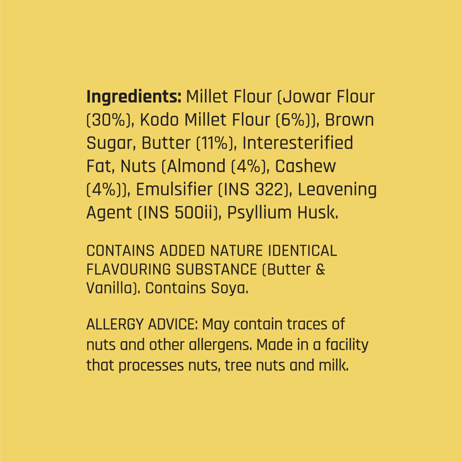 Millet Biscuits Butter & Nut - Healthy Cookies | No Maida