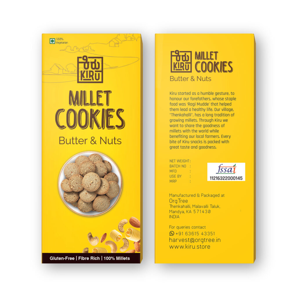 Millet Biscuits Butter & Nut - Healthy Cookies | No Maida