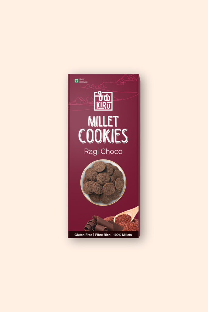 Kiru Ragi Choco Millet Cookies | Millet Biscuits - Kiru: Millet Snacks